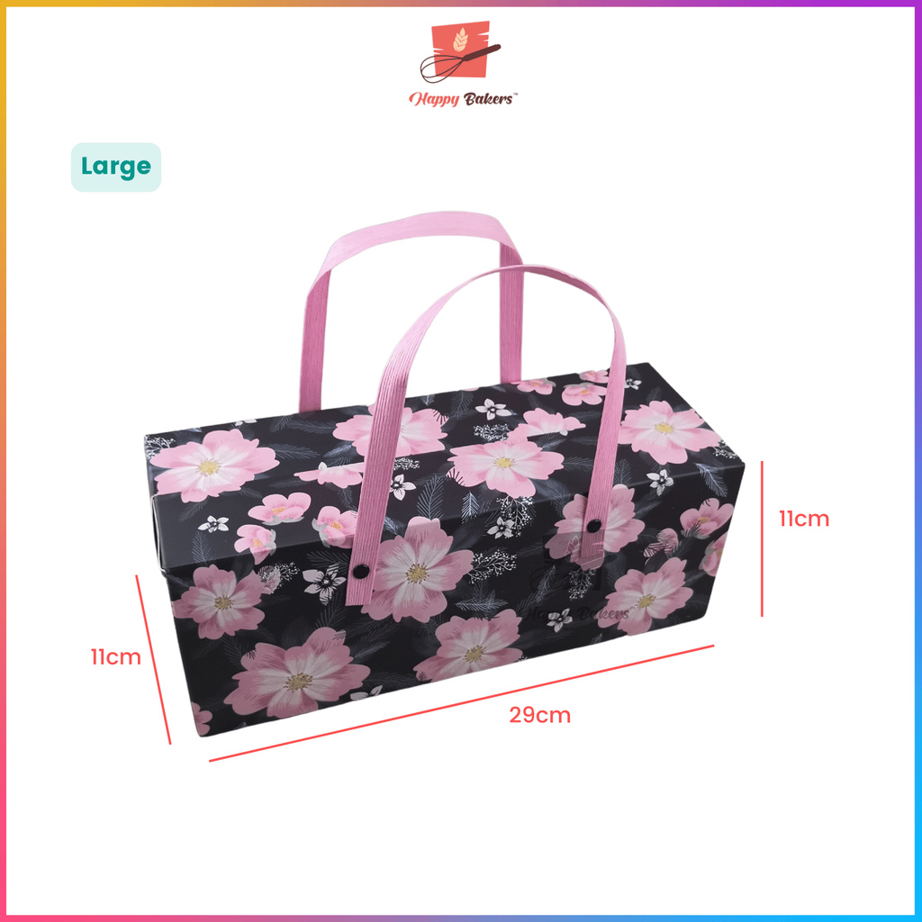 Sakura Gift Box With Handle for Cookies Cakes Gifts Bottles Large ...