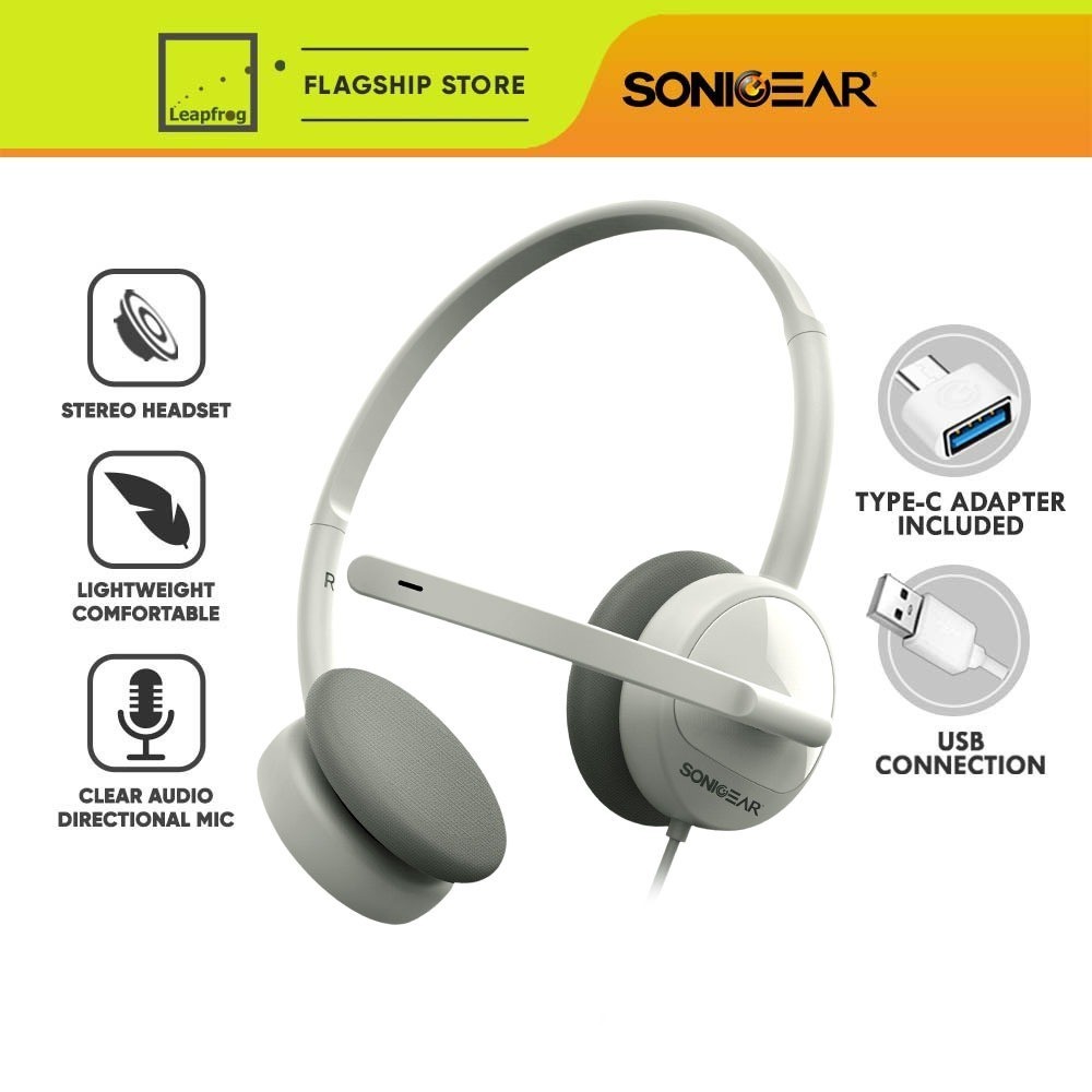 Alcatroz XP 1U / 3U USB A Stereo Wired Headphone with Microphone ...