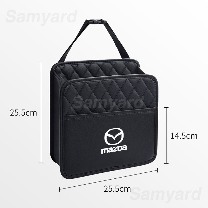 Leather Car Seat Back Storage Organizer Multi-Pocket Storage Bag For ...