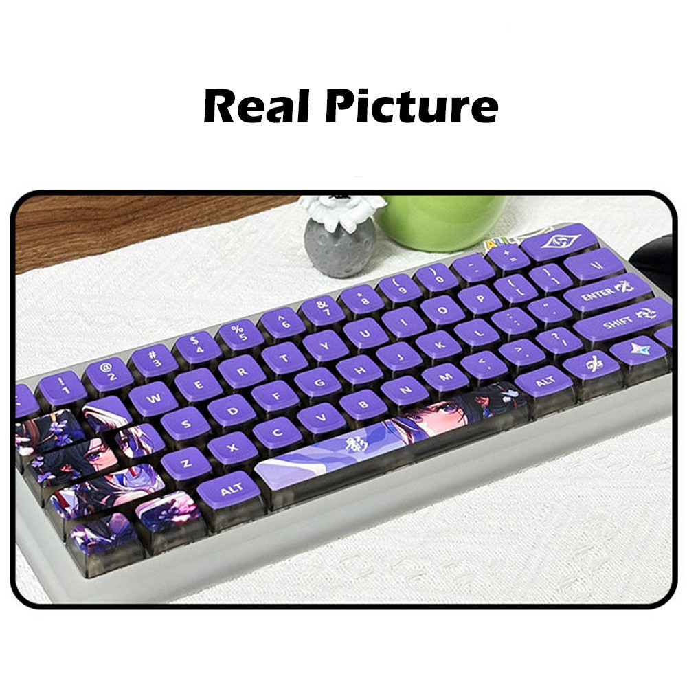 Hutao Pudding Keycap Four-sided Light Transmission SAX Profile PBT Dye ...