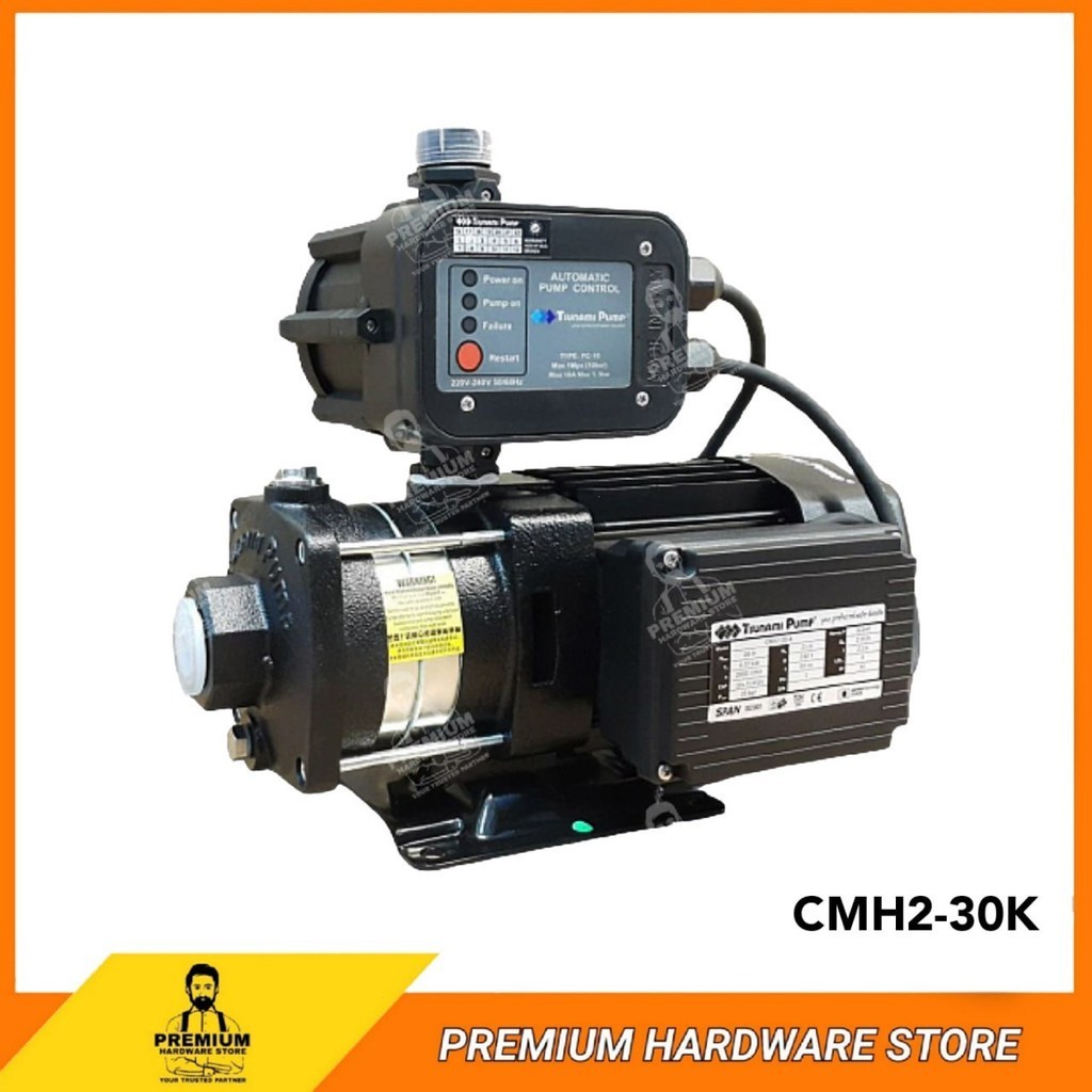 TSUNAMI PUMP CMH2-30K Water Pump Automatic 0.5HP Home Water Pump Multi ...