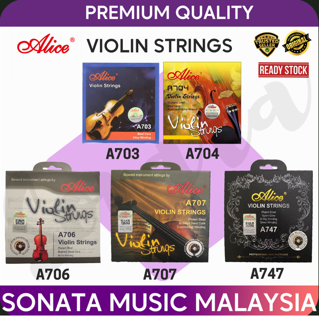 ALICE VIOLIN STRINGS A703 / A704 / A706 / A707 / A747 爱丽丝 小提琴 弦 ...