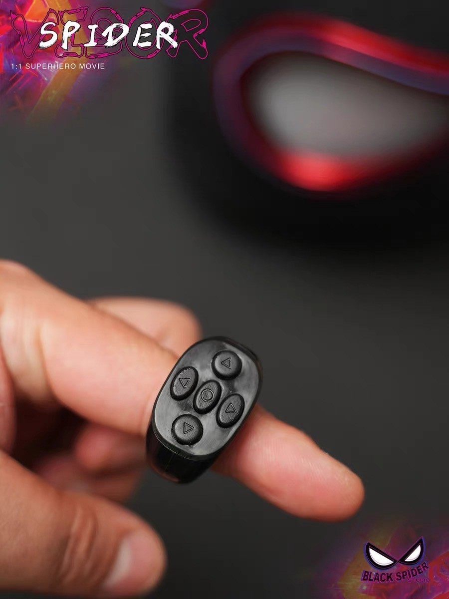 Miles Spider Man Headset with Movable Eyes Glowing Electric Blink Mask ...