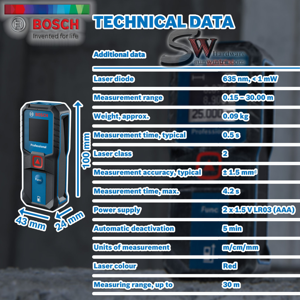 Bosch GLM30-23 Laser Measure Professional GLM 30-23 | Shopee Malaysia