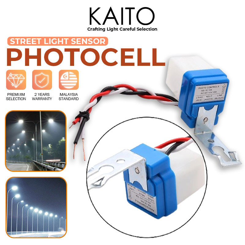 AC 240V 220V 10A Photo Sensor Lampu Jalan Sensor Photo Switch Automatic ...