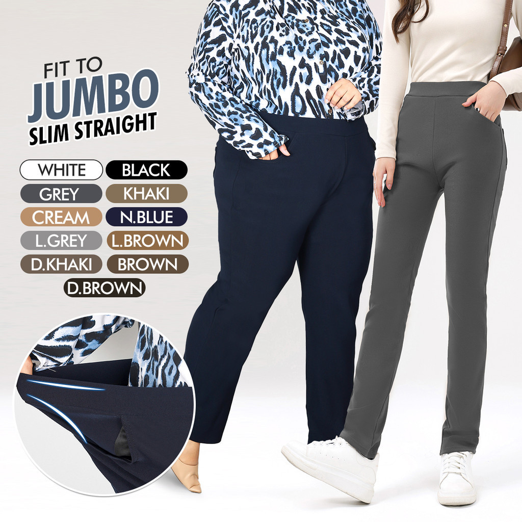 KM Woman L-8XL Plus Size Fashion Pants Long Pants [P4616] | Shopee Malaysia