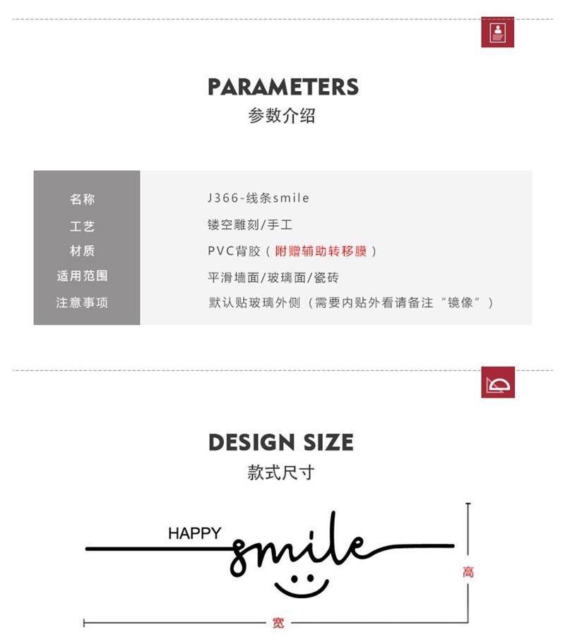 Smile Window Stickers Glass Door Anti-collision Stickers Creative ...