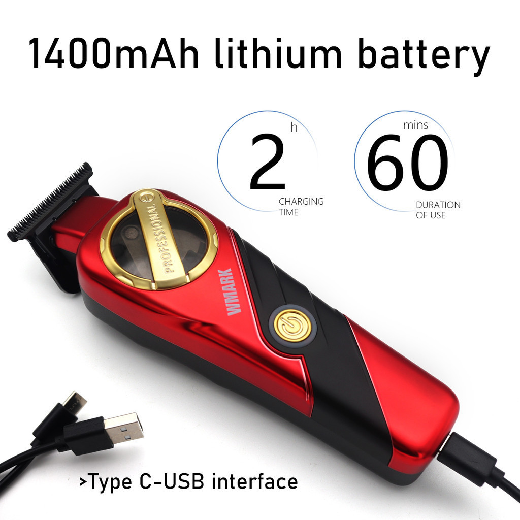 WMARK NG-9213 Professional Hair Trimmer for Men - 9000 RPM T-Blade ...