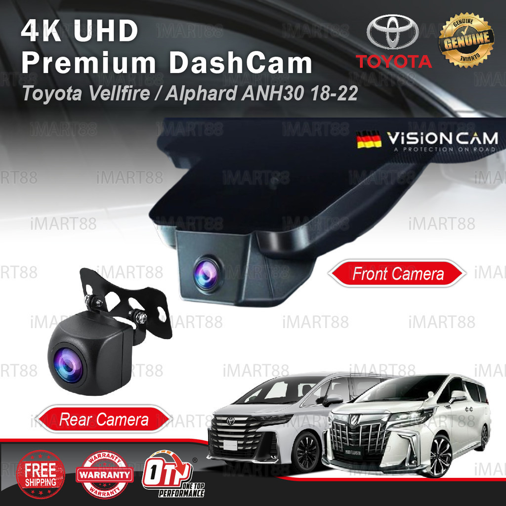 OTPerformance DashCam 4K UHD Premium Vision Camera Toyota Vellfire ...