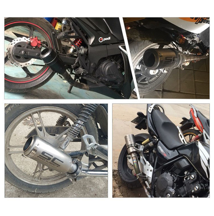 51MM / 2 INCHES Universal SC Project Motorcycle Exhaust Pipe Muffler ...