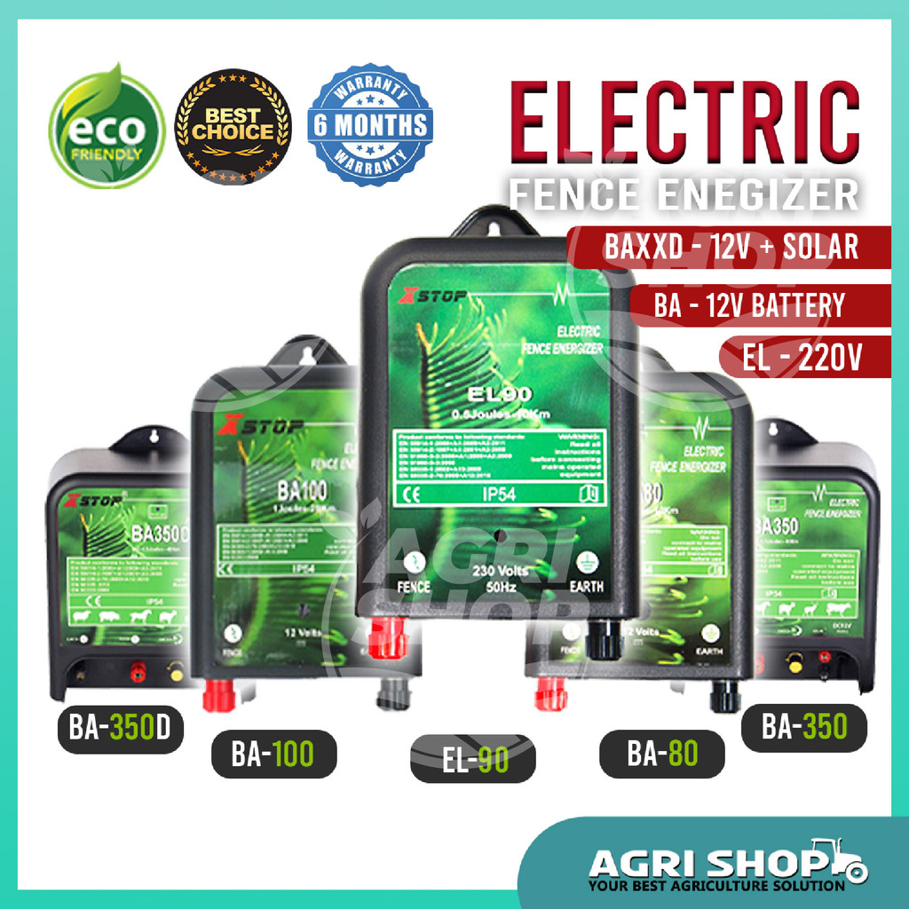 X STOP Fence Energizer Battery / AC DC / 240V 12V / Pagar Dawai ...