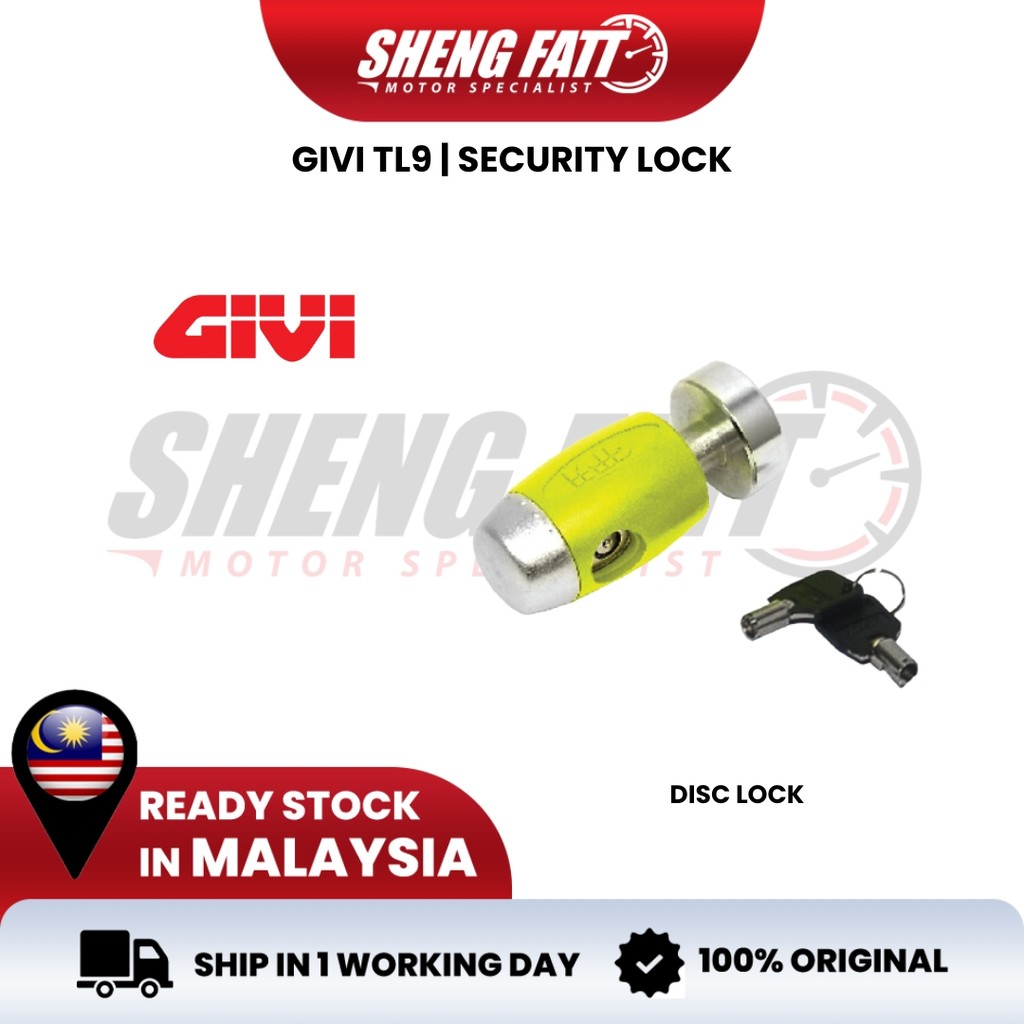 GIVI TL9 DISC LOCK Motor Disc Lock Kunci Lock Honda Modenas Yamaha ...