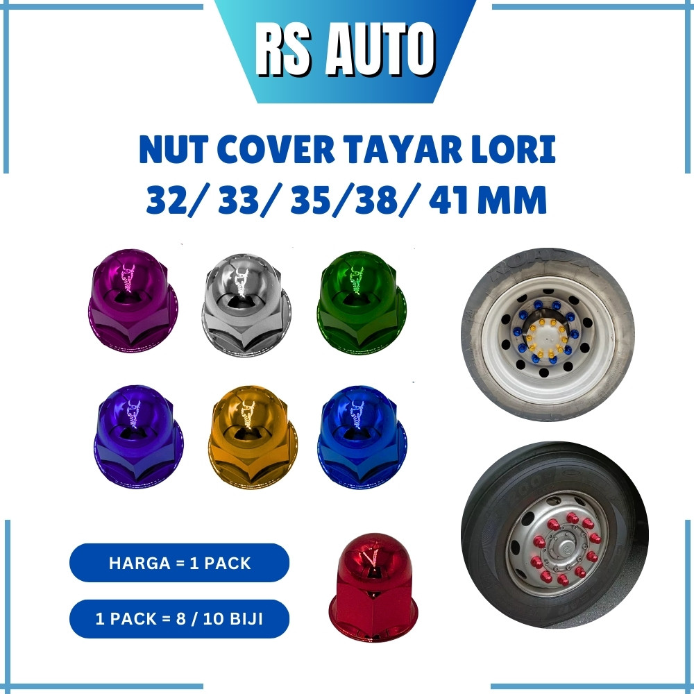 CS Lorry Truck Cover Nut Volvo Scania Hino Isuzu 32mm-41mm Tayar Nut ...