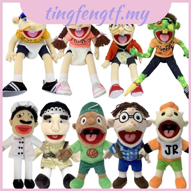 Hychumey 40-60cm Large Jeffy Puppet Plush Hat Game Toy Cartoon Feebee ...