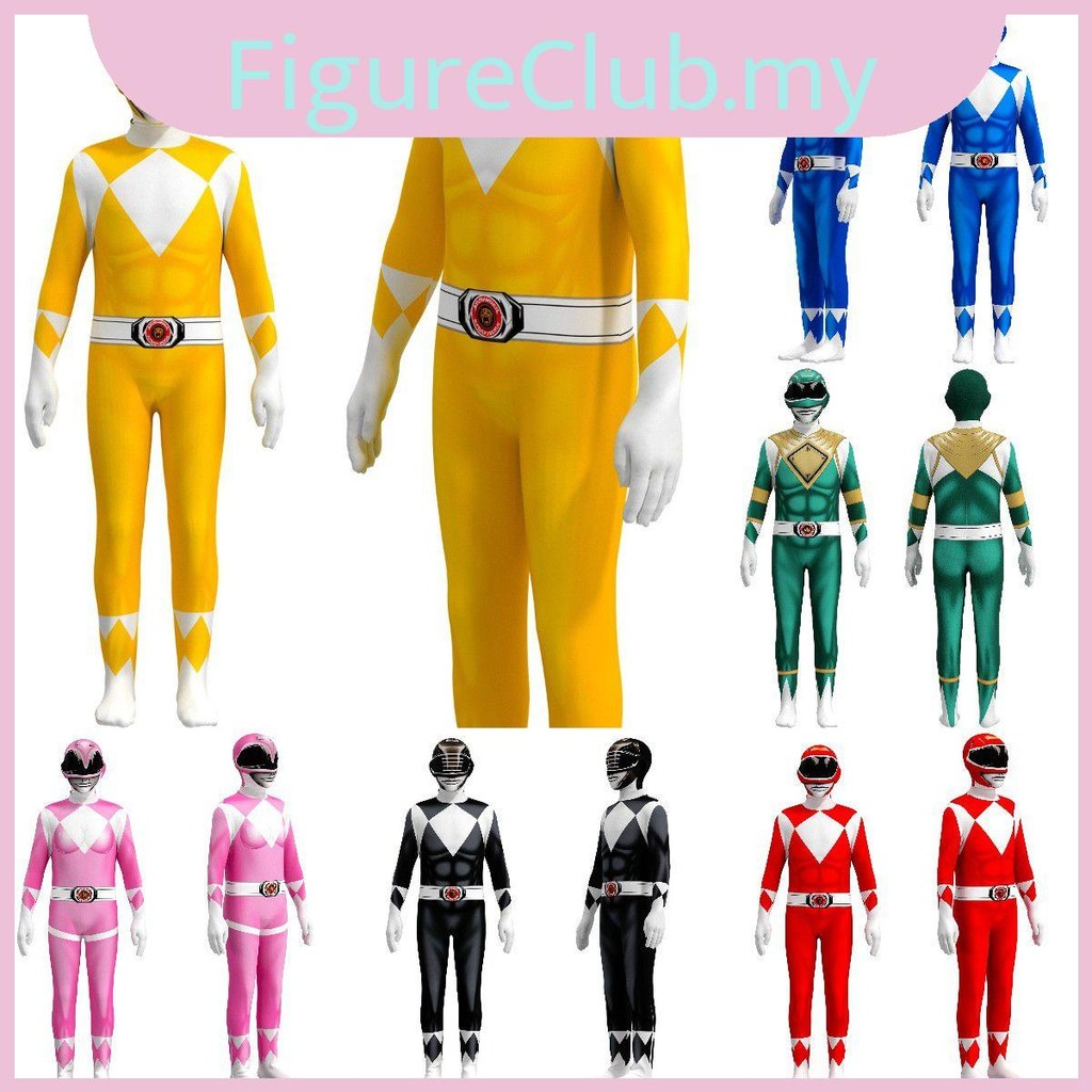 COSTUME POWER RANGER Kids adult Superhero Power Samurai Sentai Costume ...