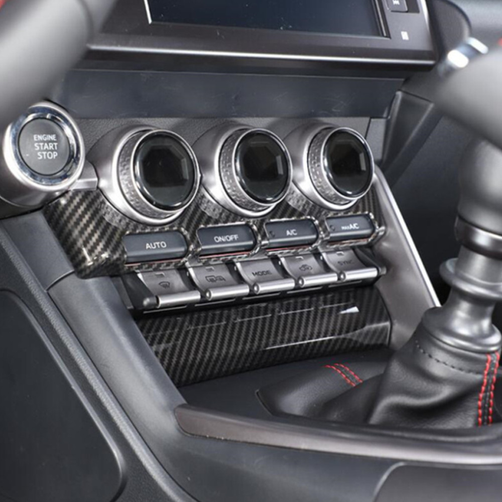 ABS Car Center Console Air Conditioning Mode Panel Trim Cover Sticker ...