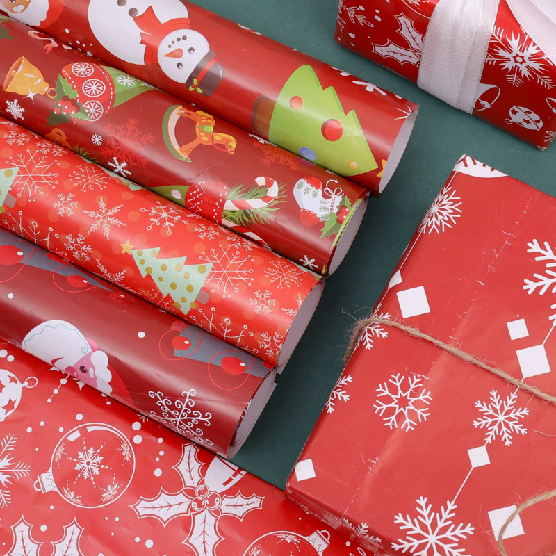 2Pcs Multiple Styles Christmas Packaging Paper - Christmas Series ...