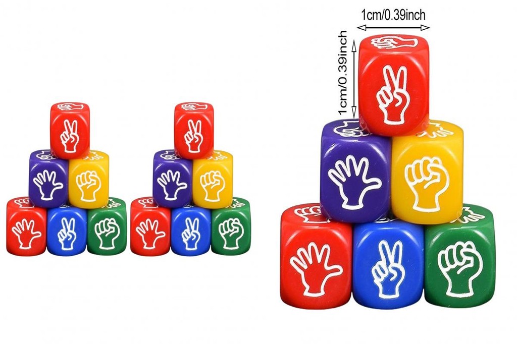 canaan| Pocket-sized Guessing Dice Finger Guessing Dice 12pcs Mini Rock ...