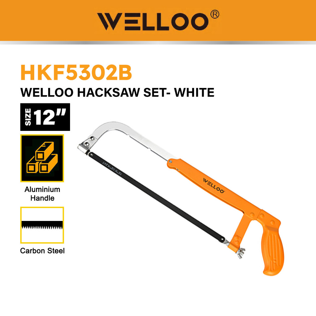 WELLOO HACKSAW SET- WHITE (HKF5302B) HAND SAW PRUNING SAW WITH BLADE ...