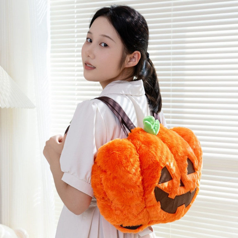 Halloween Pumpkin Backpack Terrifying Pumpkin Candy Knapsack Children's ...