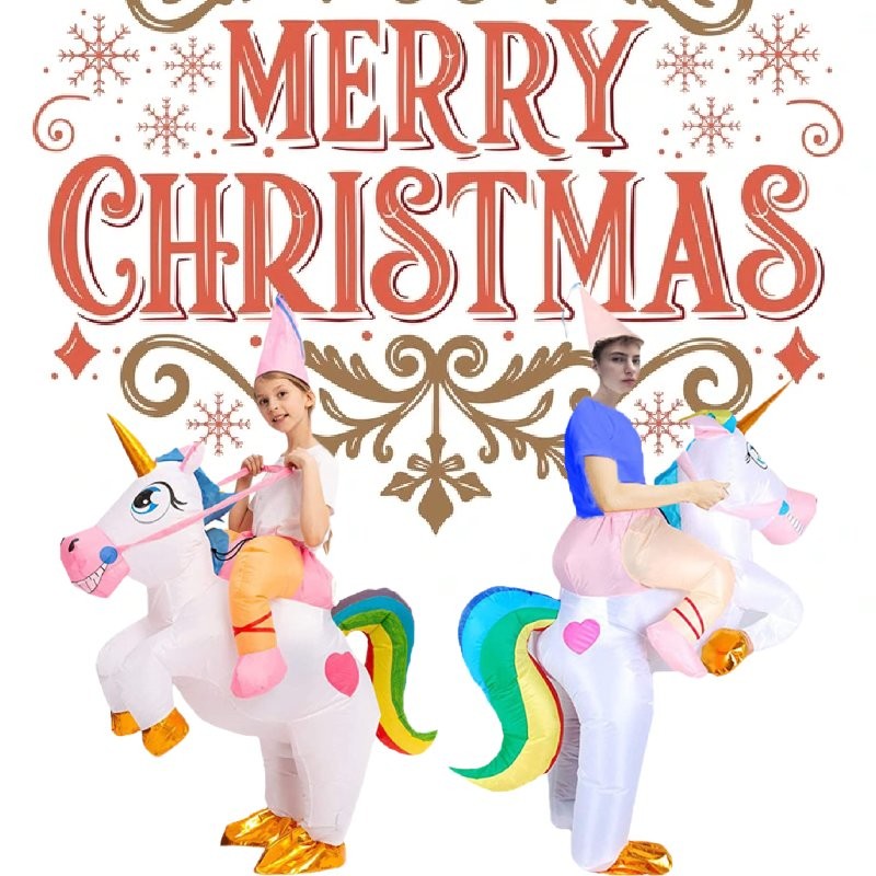 Inflatable Colorful Stunning Unicorn Costume For Adults And Kids With ...