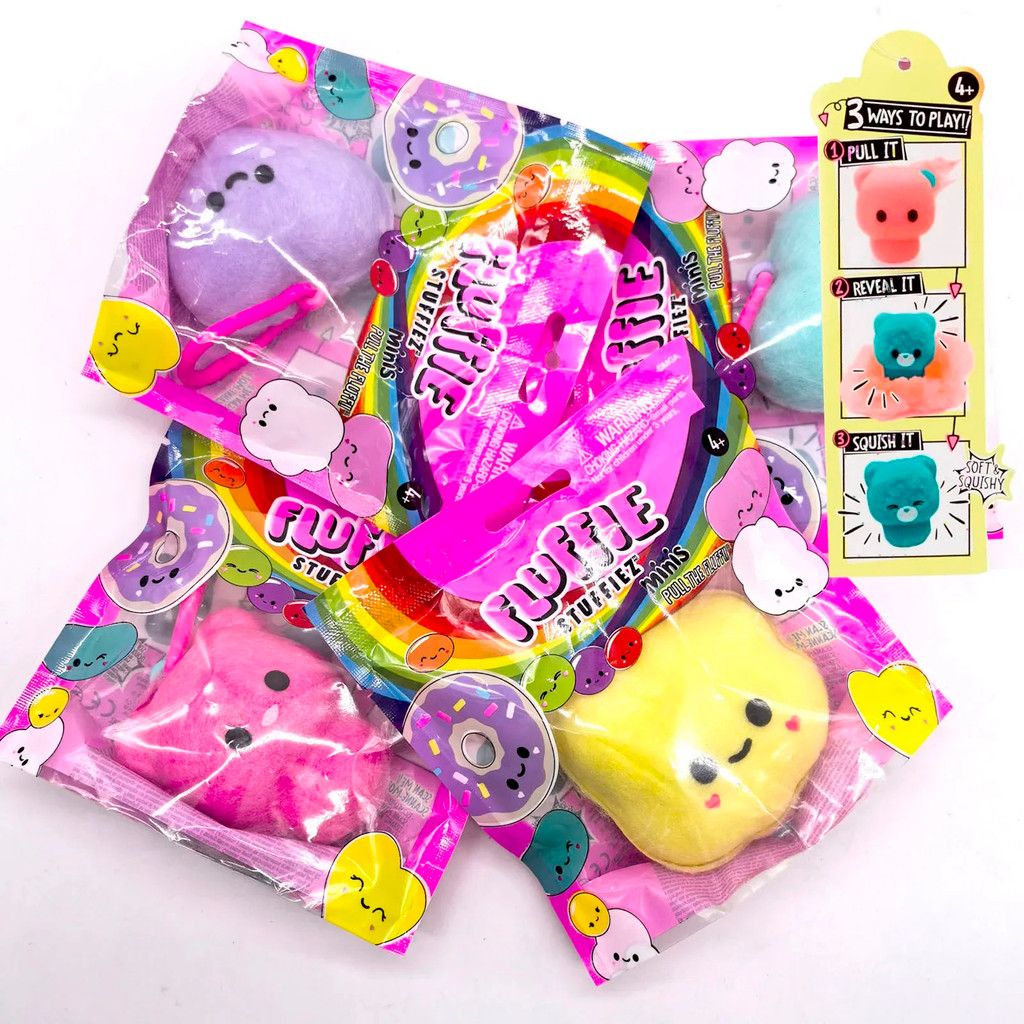 Fluffie Stuffies Squishy Toys Mini Donut Popcorn Blind Bag Surprise ...