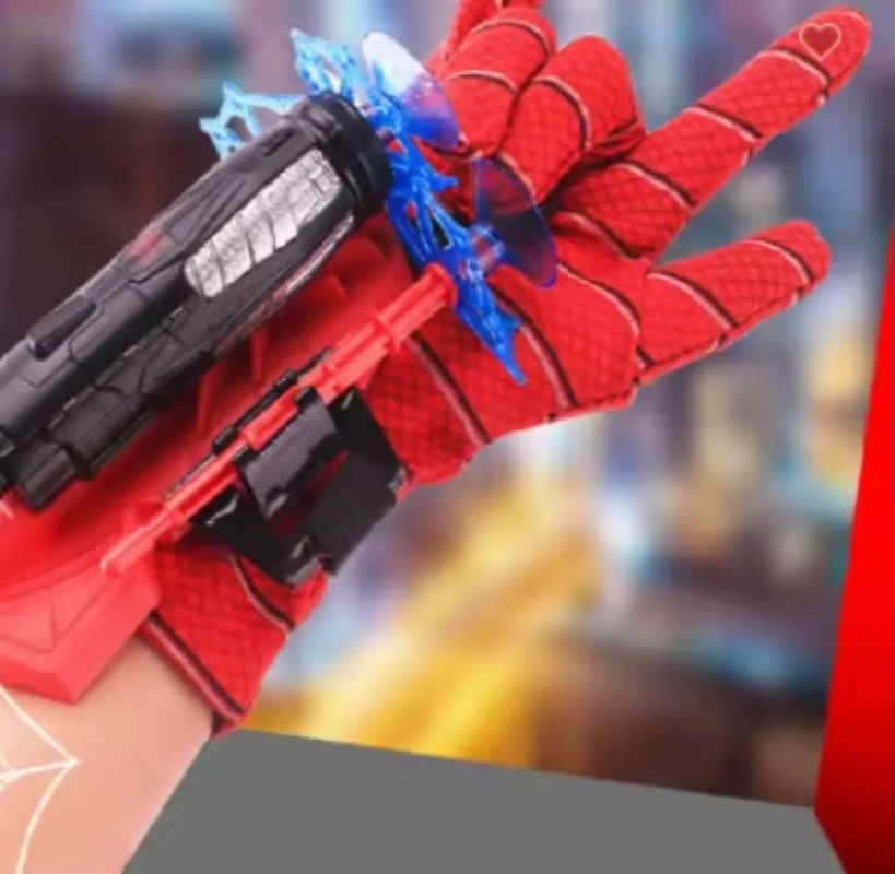 Cosplay Super Hero Weapon Mitt Launcher Kit Sticking Wall Gun with 3 ...