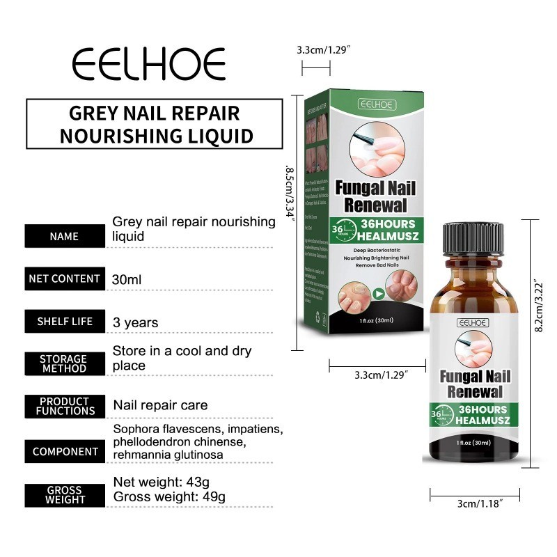 EELHOE Nail Fungus Repair Essence Fungal Toenail Renewal Anti-Infective ...