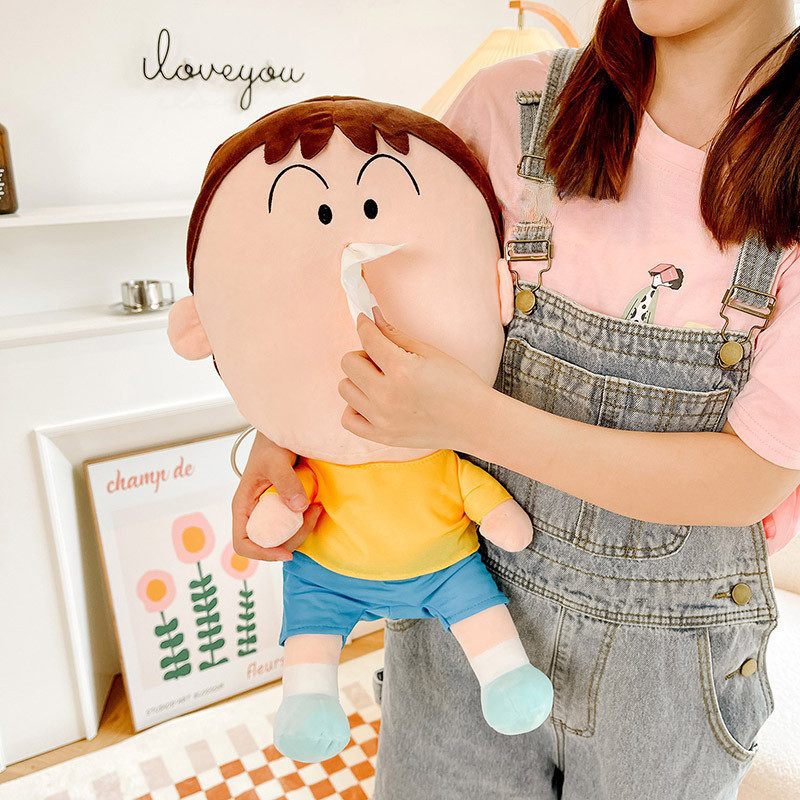 Boochan Tissue Keychain Creative Crayon Shin-chan Tissue Box Plush Toys ...