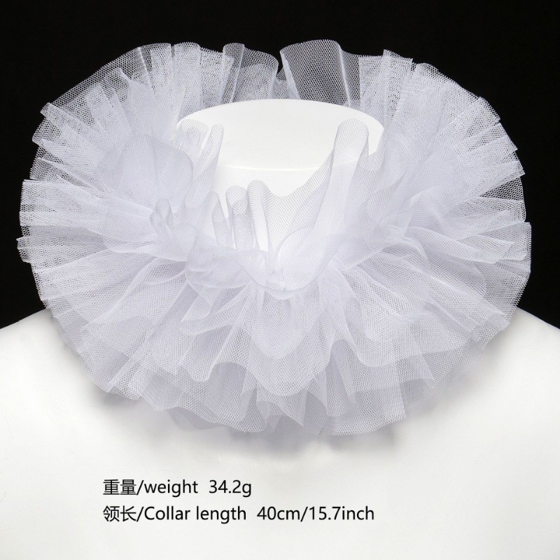 Men Women Victorian Neck Collar Medieval Bosom Shirt Lace Jabot Tie ...