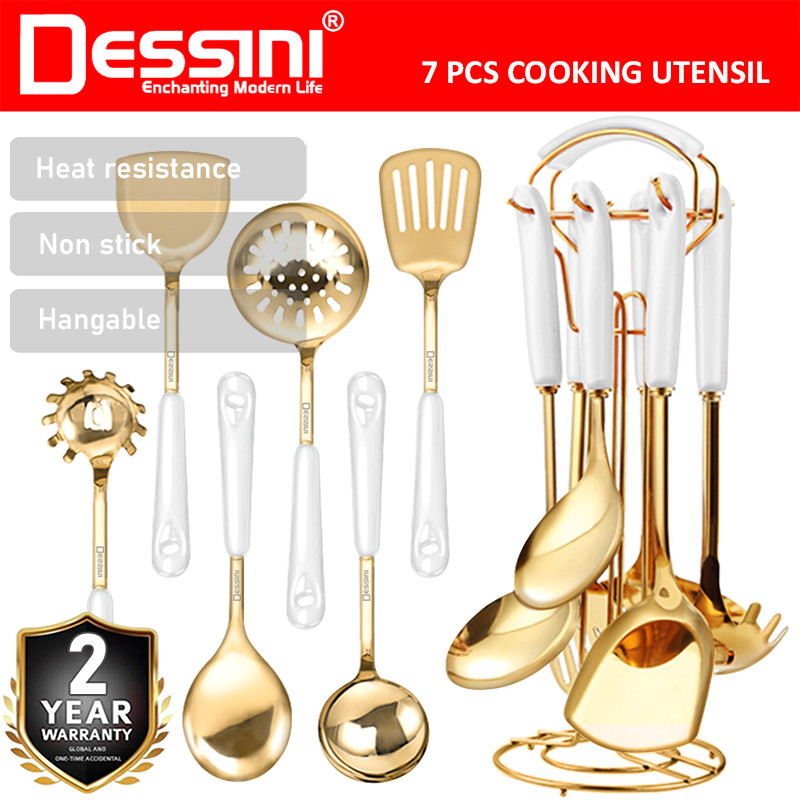 DESSINI ITALY Stainless Steel Utensil Turner Spoon Spaghetti Server ...