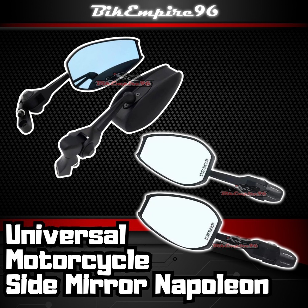 Motorcycle Universal Side Mirror Napoleon Design CNC Aluminum Anti ...