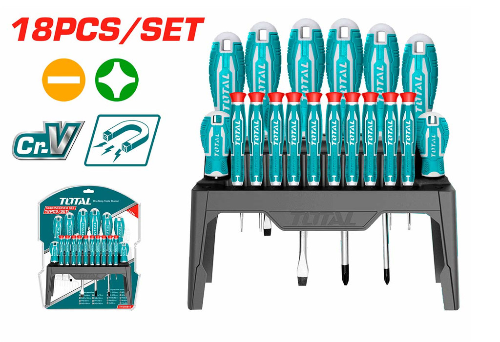 Total Screwdriver Set 6 pcs Screw Driver Set Skru Driver Set Skrew ...
