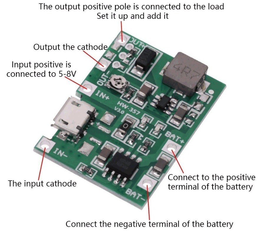 NEW Lithium Li-ion 18650 3.7V 4.2V Battery Charger Board DC-DC Step Up ...