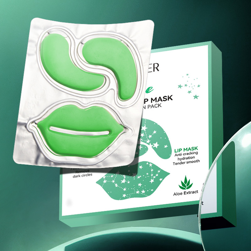 ROREC SADOER Aloe Eye Mask Lip Mask Combination Pack (10pcs) | Shopee ...