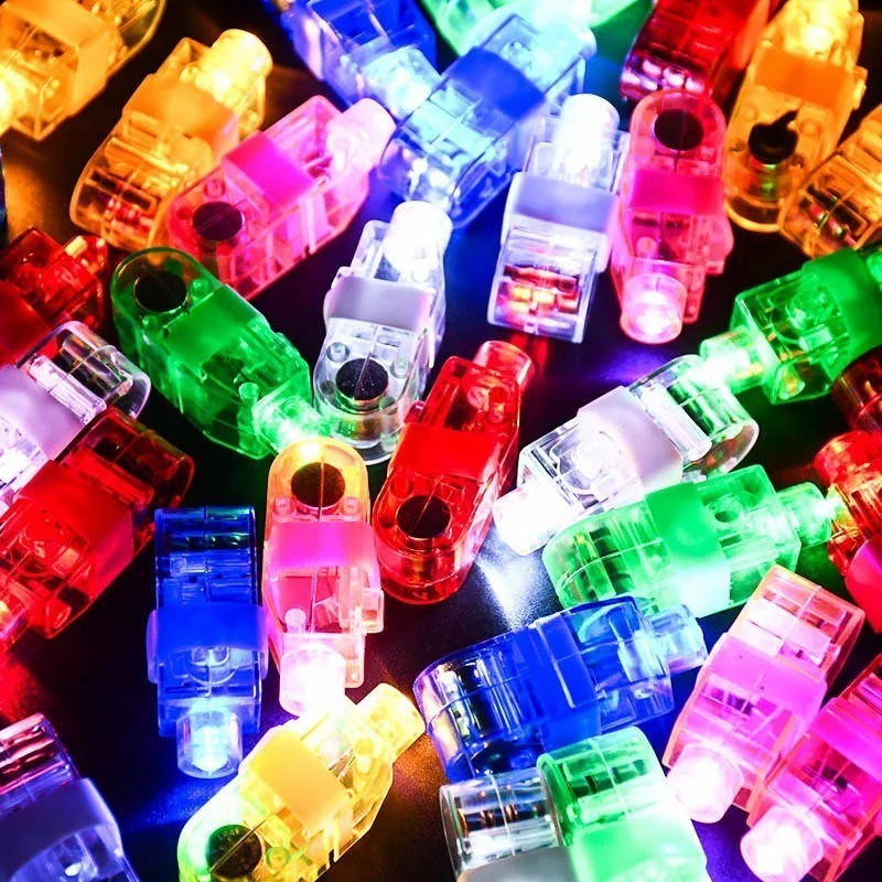 20-5pcs 6 Colors Finger Flashlights - Finger Lamp Toy - Plastic ...