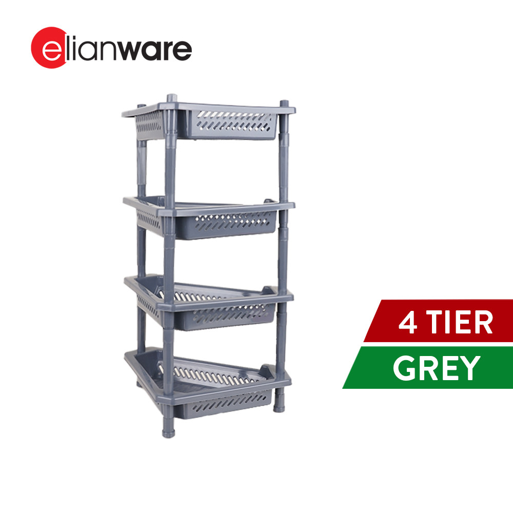 Elianware 2/3/4 Tier Kitchen Storage Racks Bathroom Shelves Book ...
