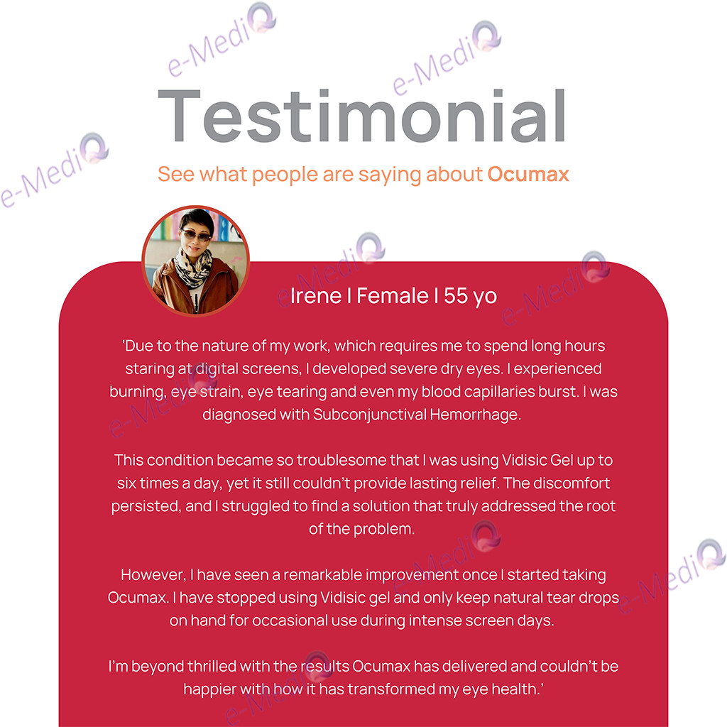 OCUMAX [Eye Vision Health | Myopia | Dry Eyes | Boost Night Vision ...