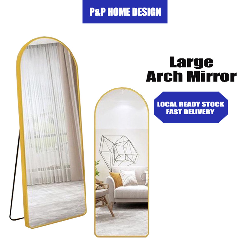 BIG Full Length Arch 160cm x 60cm Stand Mirror Cermin Tinggi Besar ...