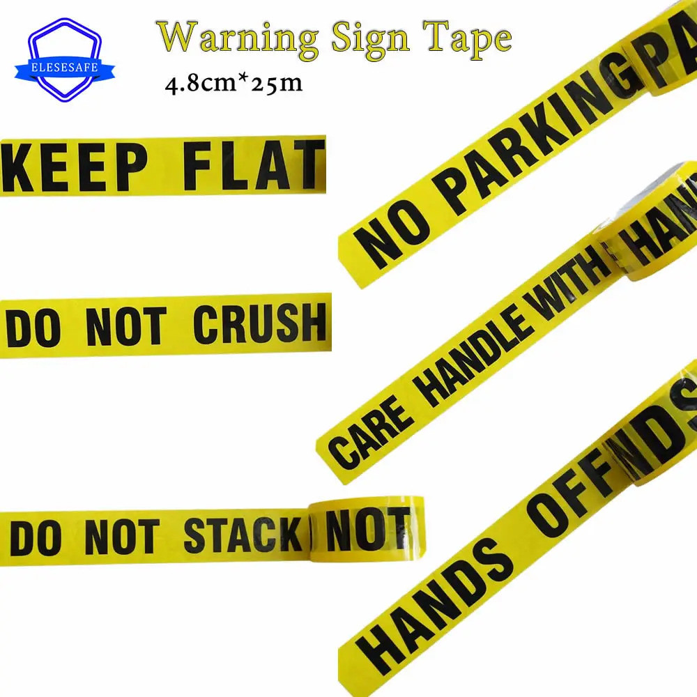 48mm*25m Safety Yellow Black For Mall Warning Store Reminder Factory ...