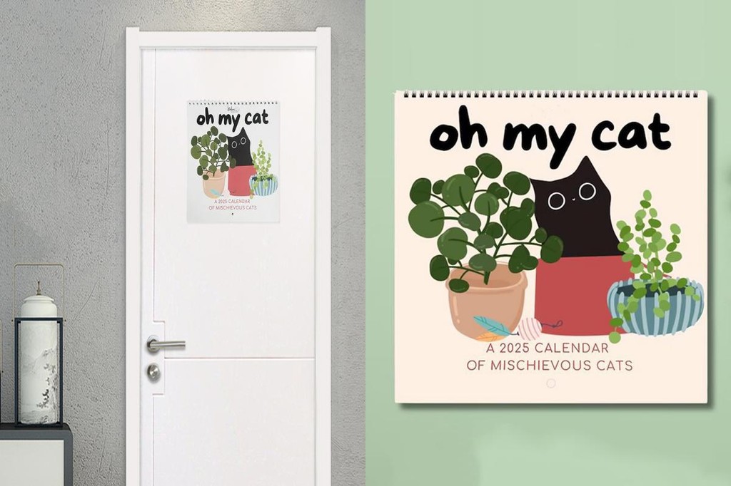 Tops* Cute Cat Calendar Lifestyle Planner Calendar 2025 Cute Cat Wall ...