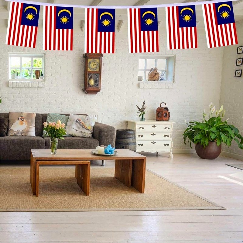 MY Local Bendera Malaysia flag14x21cm 20pcs/lot Malaysia String flag ...