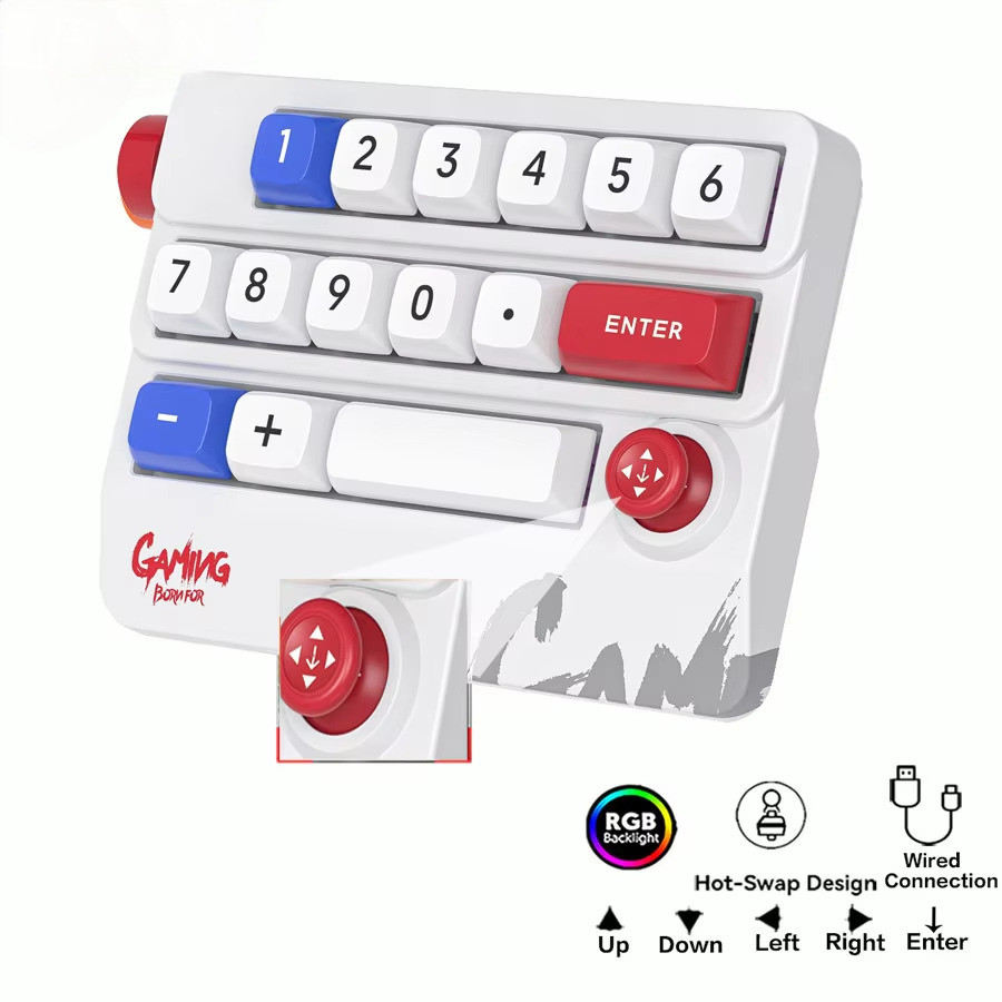 15 keys Hot Swappable Gaming Keyboard RGB Programmable Wired Keyboard ...