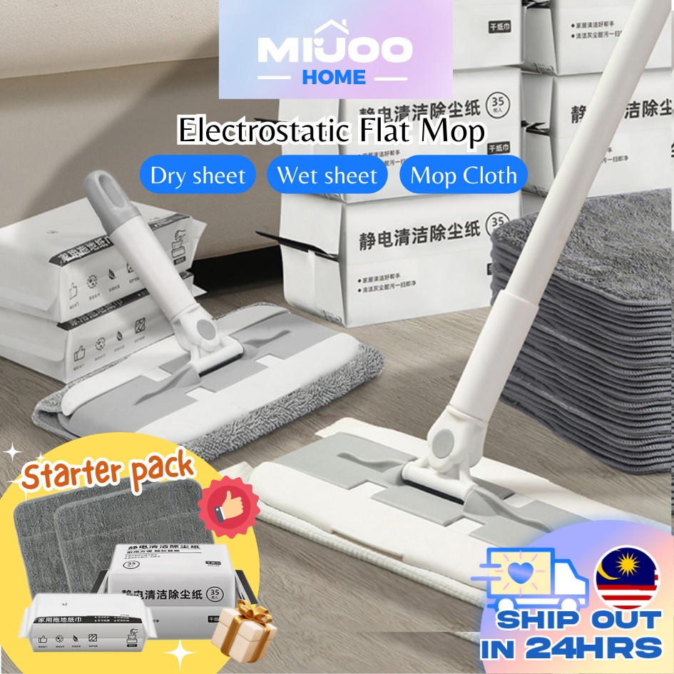 Disposable Electrostatic Mop Sheet Wet Dry Towel Easy Floor Wipes Mop ...