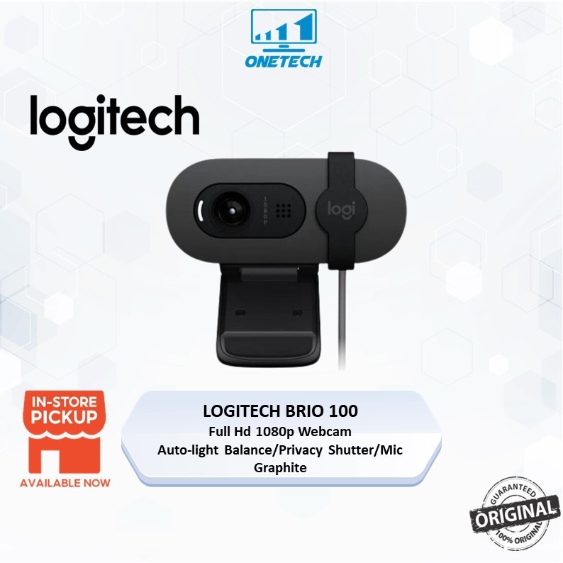 Logitech Brio 100/ Logitech Brio 300 Full Hd 1080p Webcam (Auto-Light ...