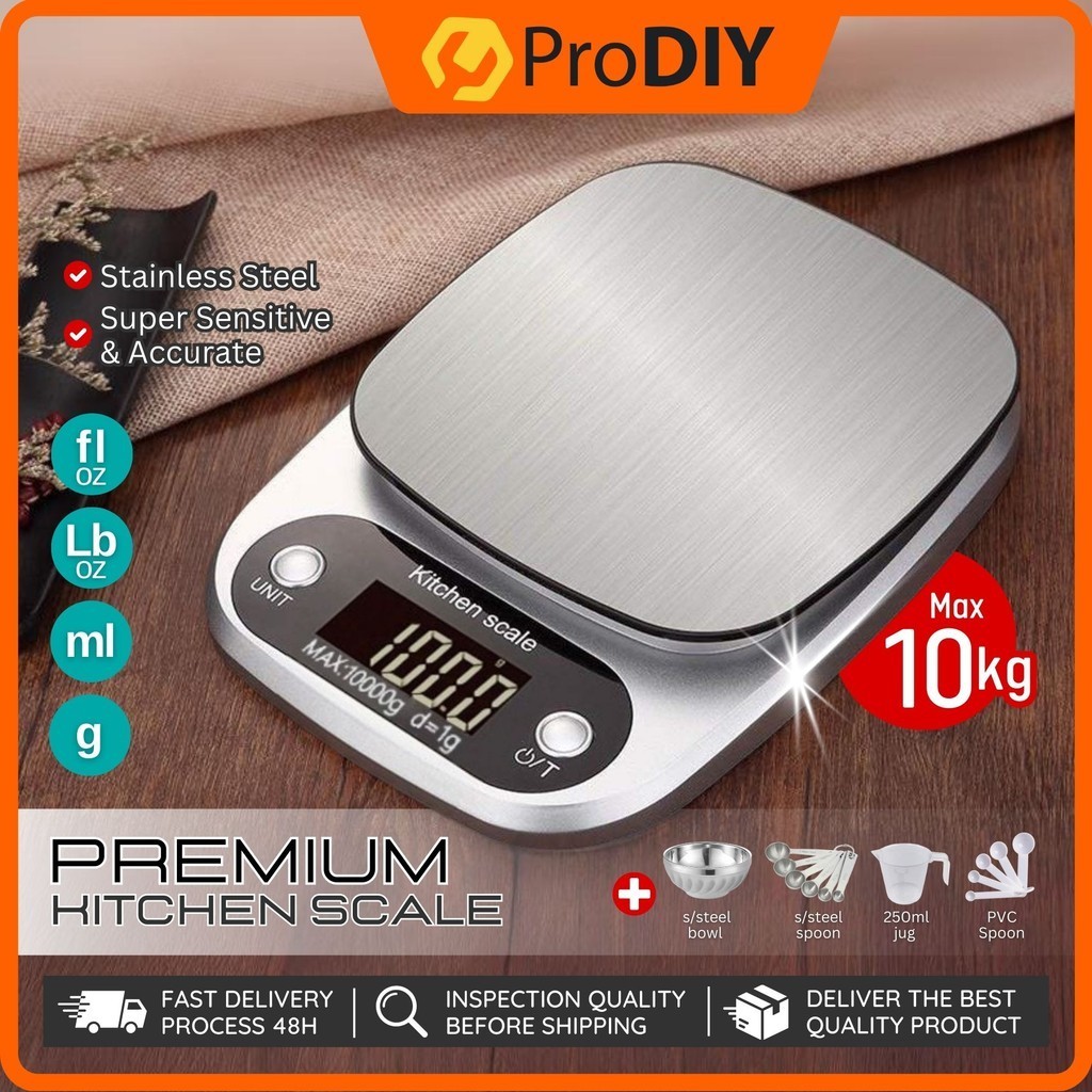 PRODIY 10kg LCD Digital Scale Digital Kitchen Scale Timbang Digital ...