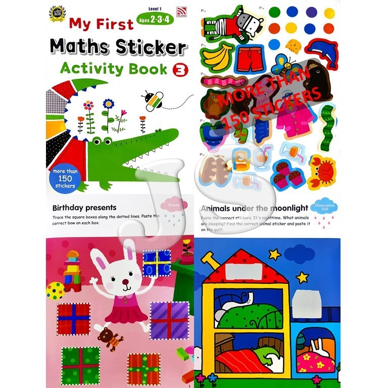 MY FIRST STICKER BOOK | MY FIRST MATHS STICKER ACTIVITY BOOK 1 2 3 ...