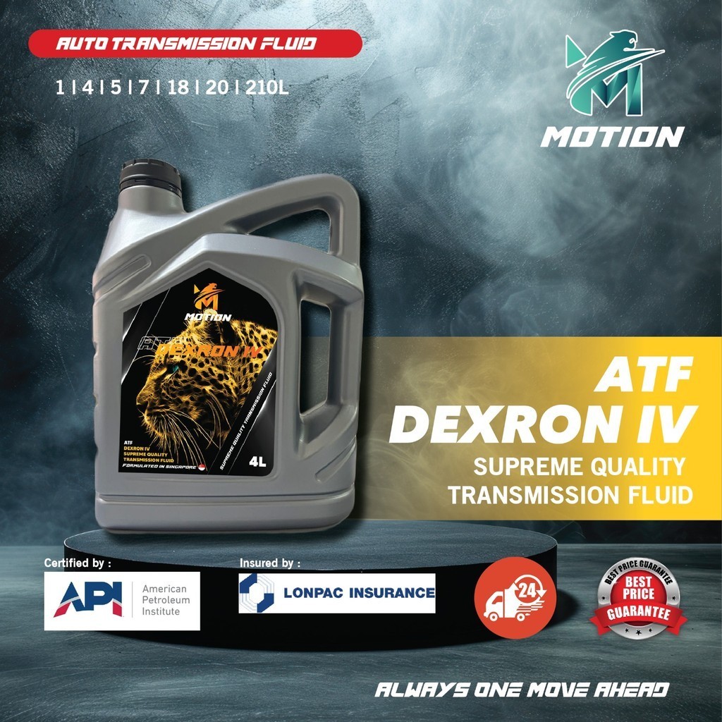 MOTION ATF TYPE IV / DEXRON 4 DEXRON IV 4L FULLY SYNTHETIC AUTOMATIC ...