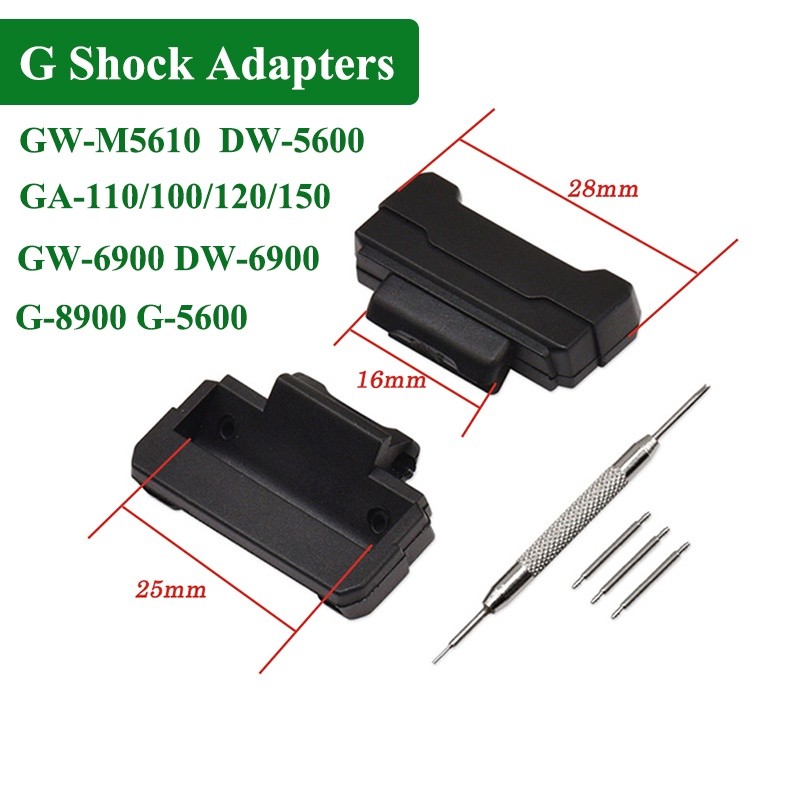 16mm Silicone Plastic Watch Strap Adapters for Casio G-Shock DW-5600 DW-6900 GA-100 GDF-100 GLS ...