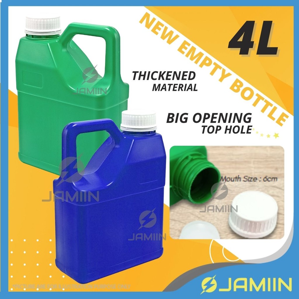 4L Jerry Bottle New Container HDPE Bottle Tong Air Besar Bekas Simpan ...